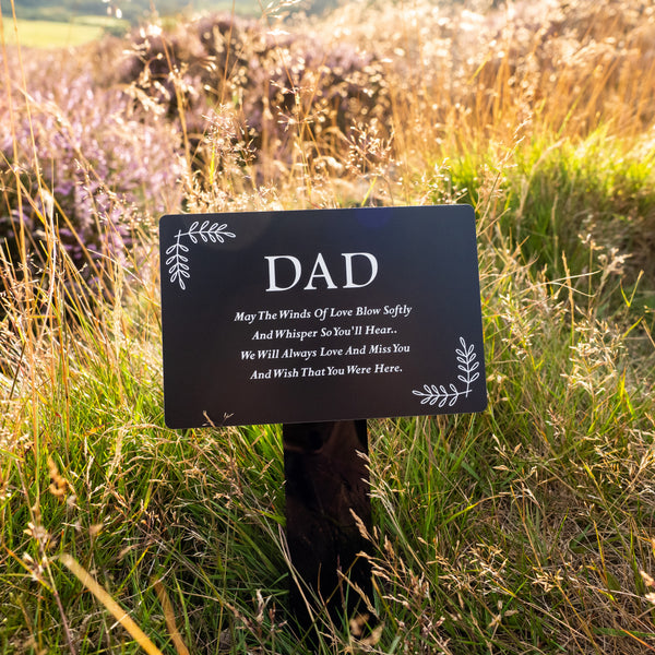 Dad Memorial Grave Marker Plaque With Ground Stake – lovedandlostmemorials